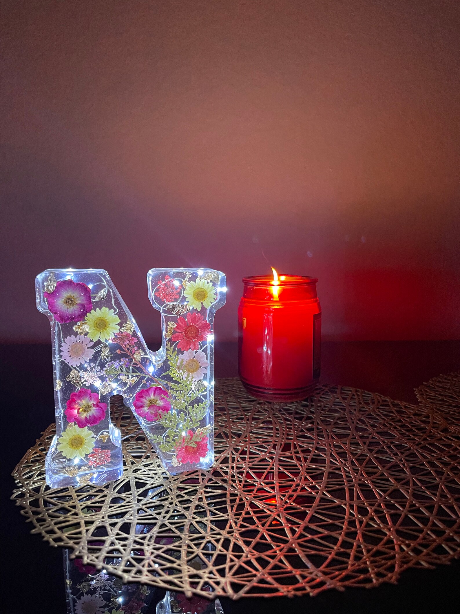 Floral Resin Letters Unique Custom Made Giant Resin Letter - Etsy