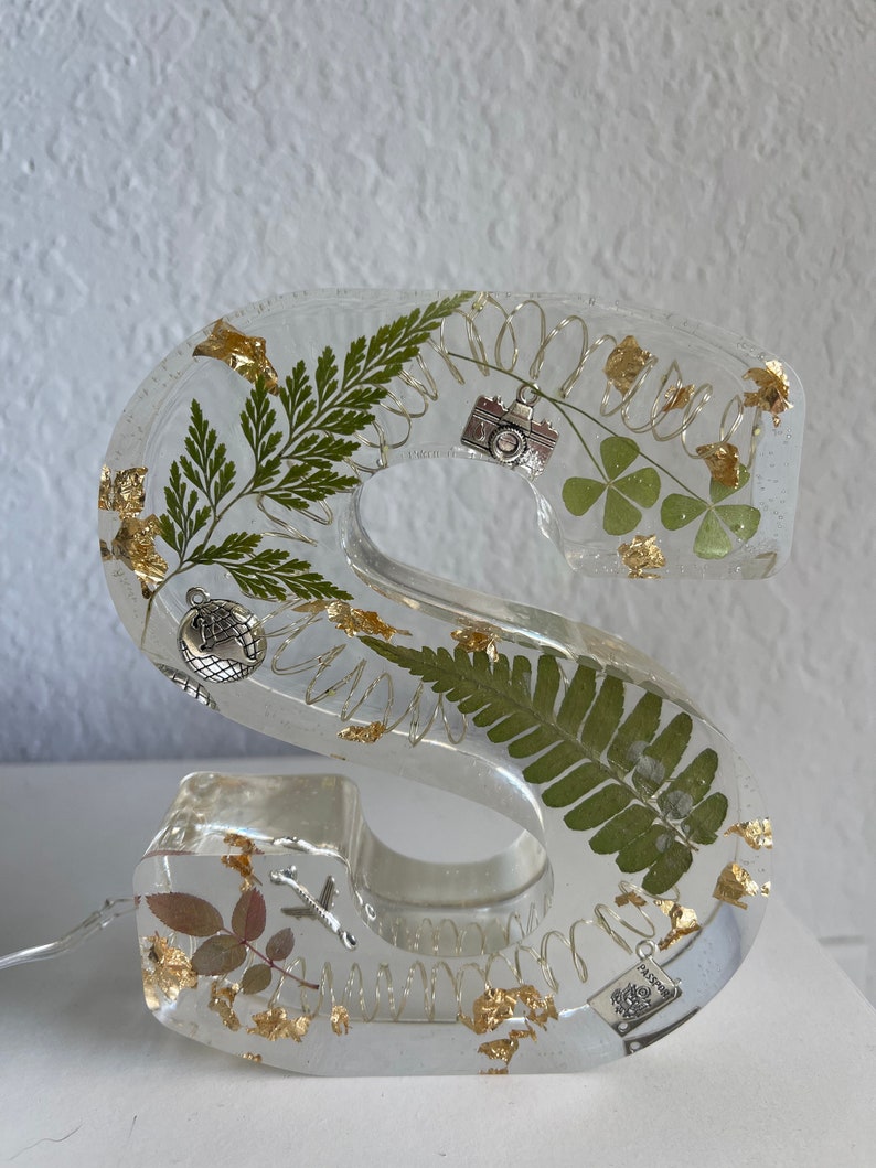 Floral Resin Letters Unique Custom Made Giant Resin Letter - Etsy