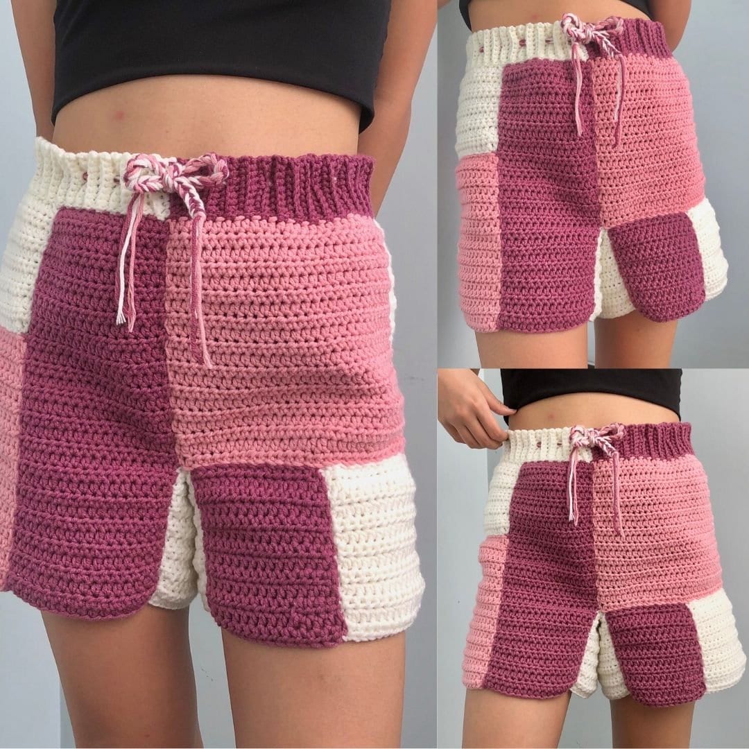 Crochet Patchwork Shorts Pattern | PDF PATTERN ONLY - Etsy