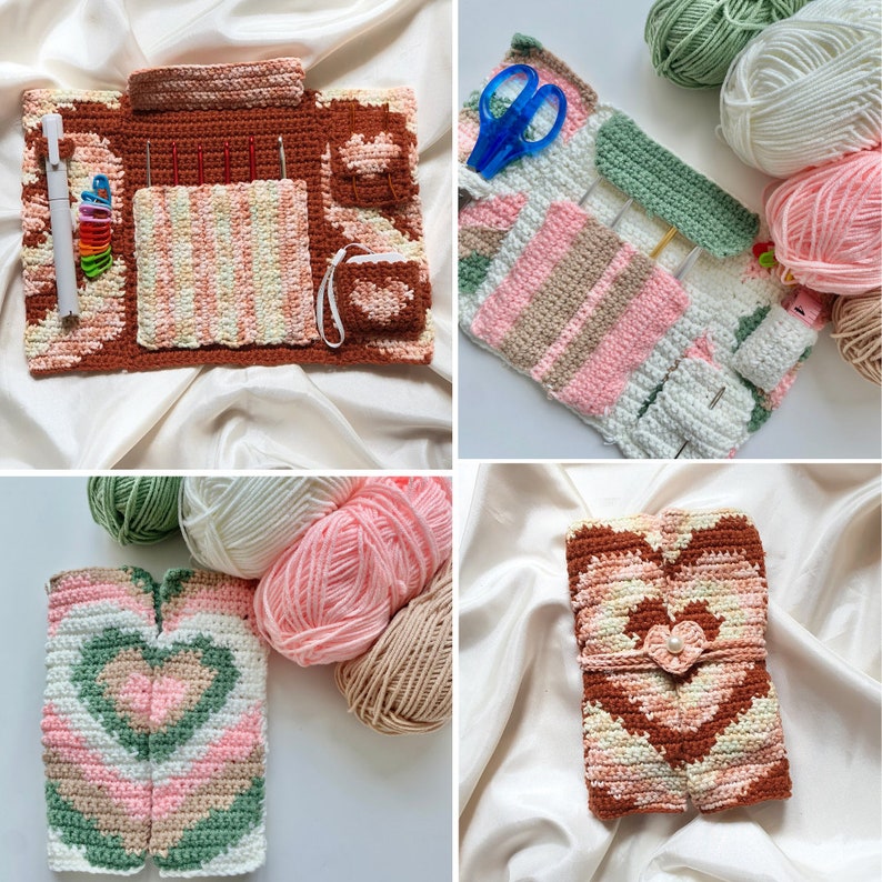 Powerpuff Crochet Hook Case I Heart U Case PDF PATTERN - Etsy