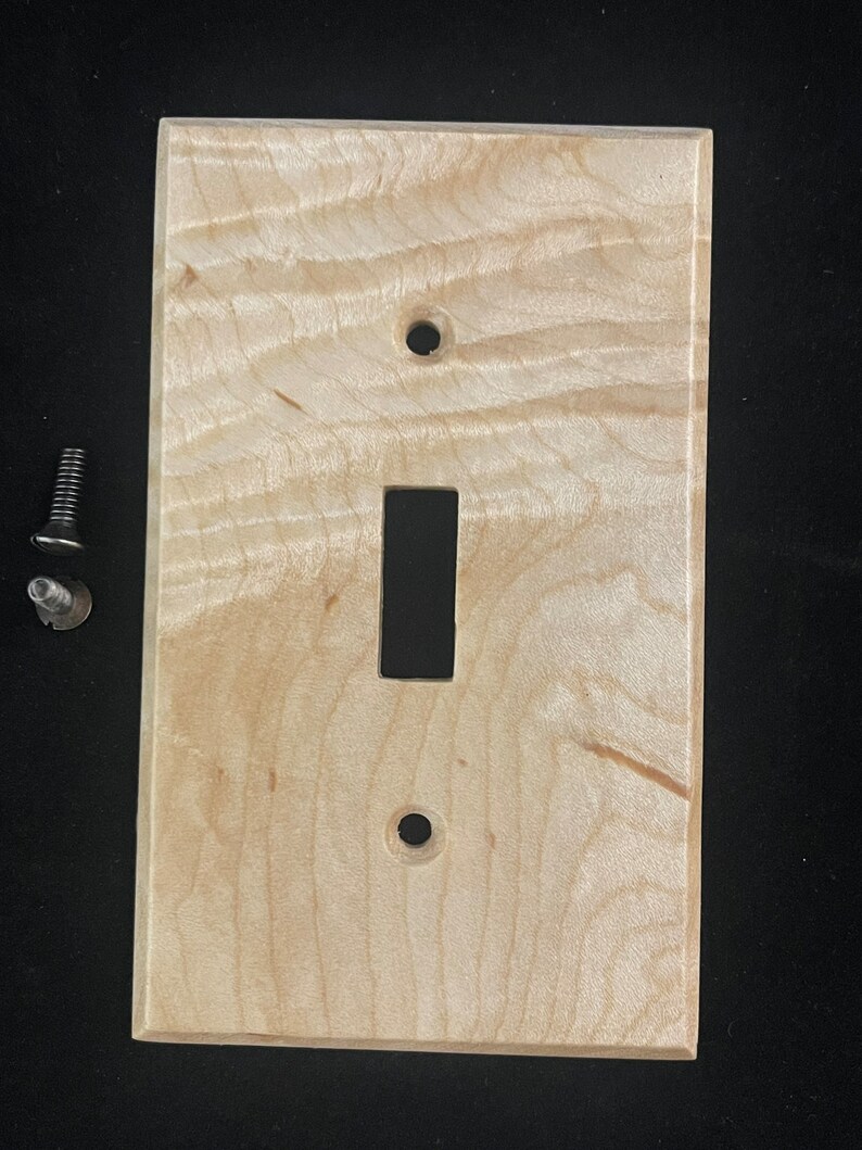 Curly Maple Figured Wood Light Switch Face Plate - Etsy