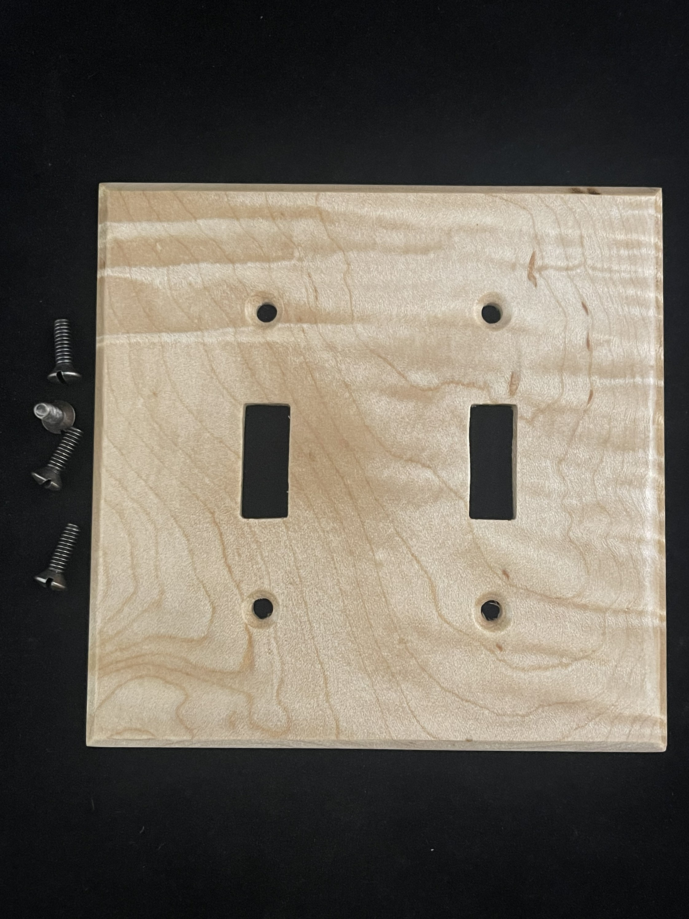 Curly Maple Figured Wood Double Light Switch Face Plate - Etsy