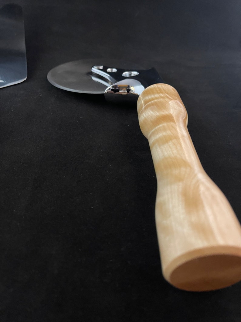 Pizza Slicer/server Set-flamed Birch - Etsy