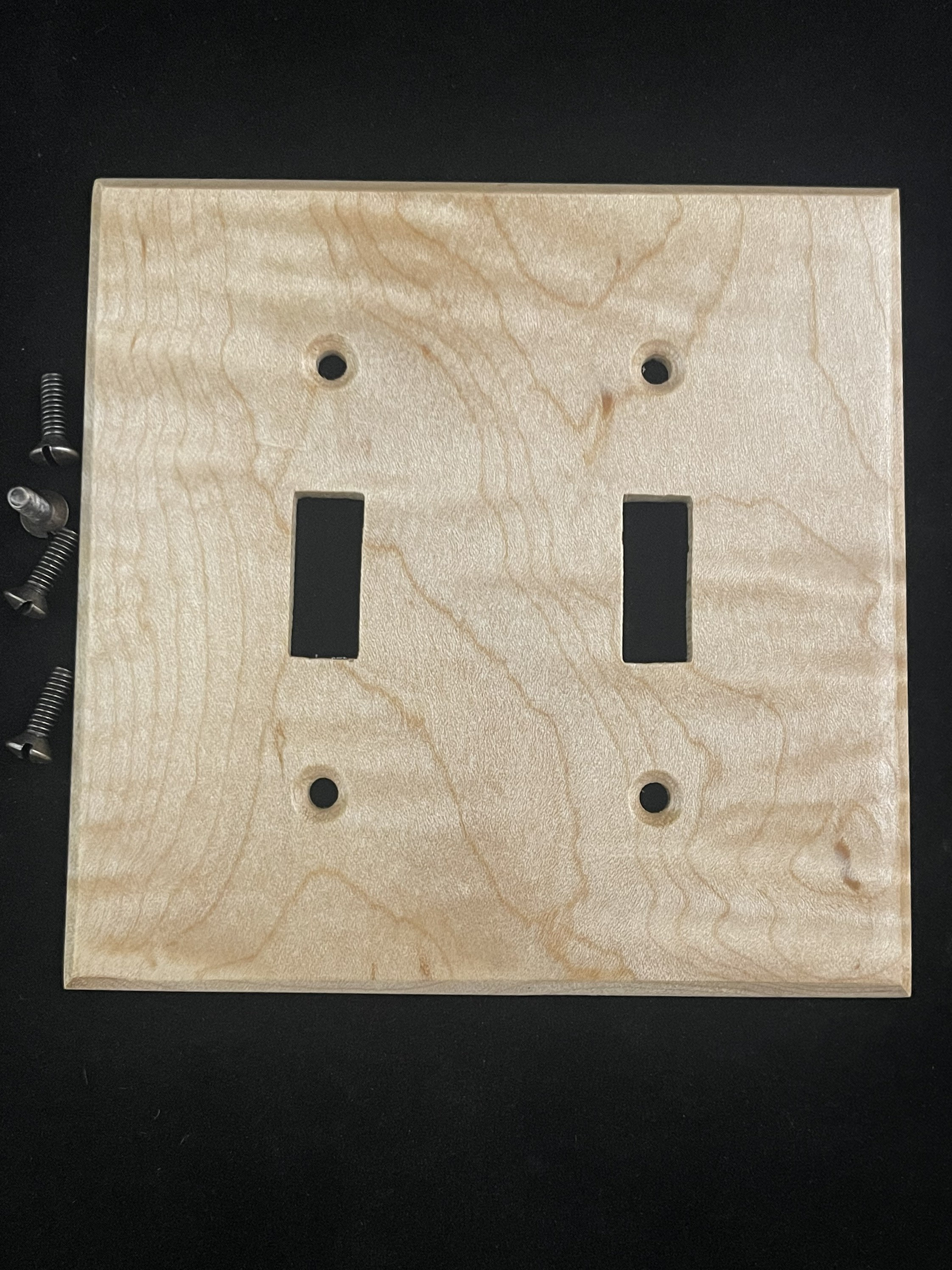 Curly Maple Figured Wood Double Light Switch Face Plate - Etsy