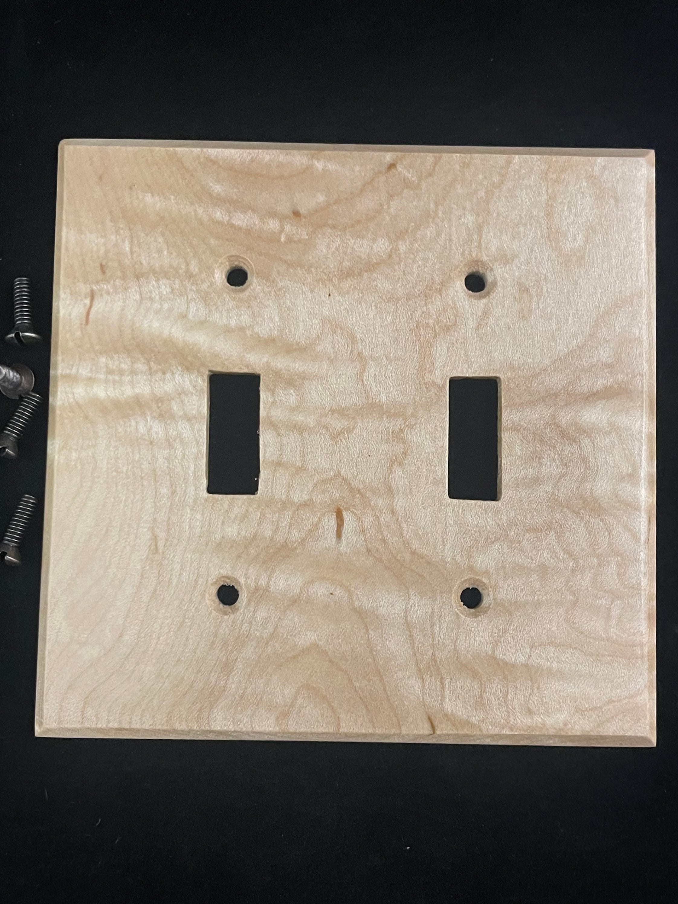 Curly Maple Figured Wood Double Light Switch Face Plate - Etsy