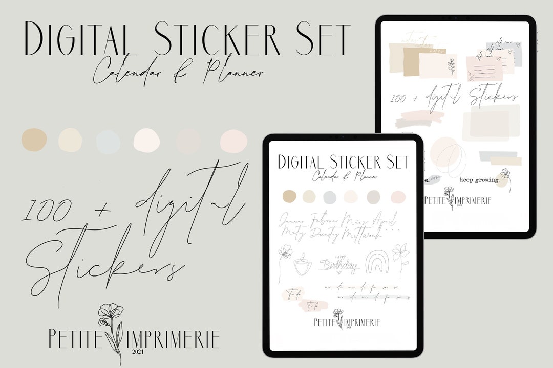 Digital Sticker Set "calendar & Planner" - Etsy