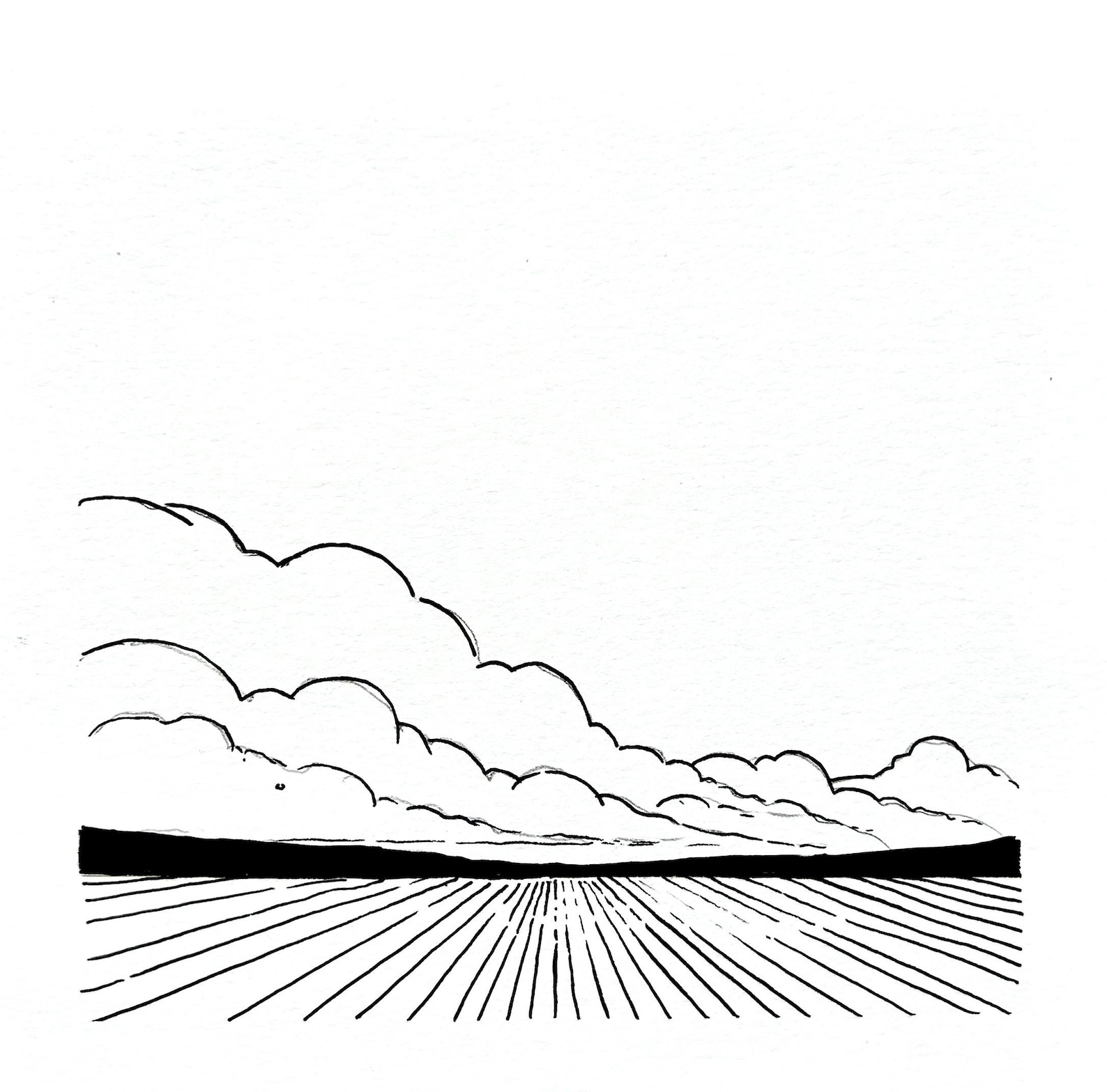Original Ink Drawing: “horizon” - Etsy