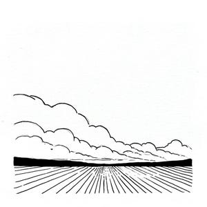 Original Ink Drawing: “horizon” - Etsy