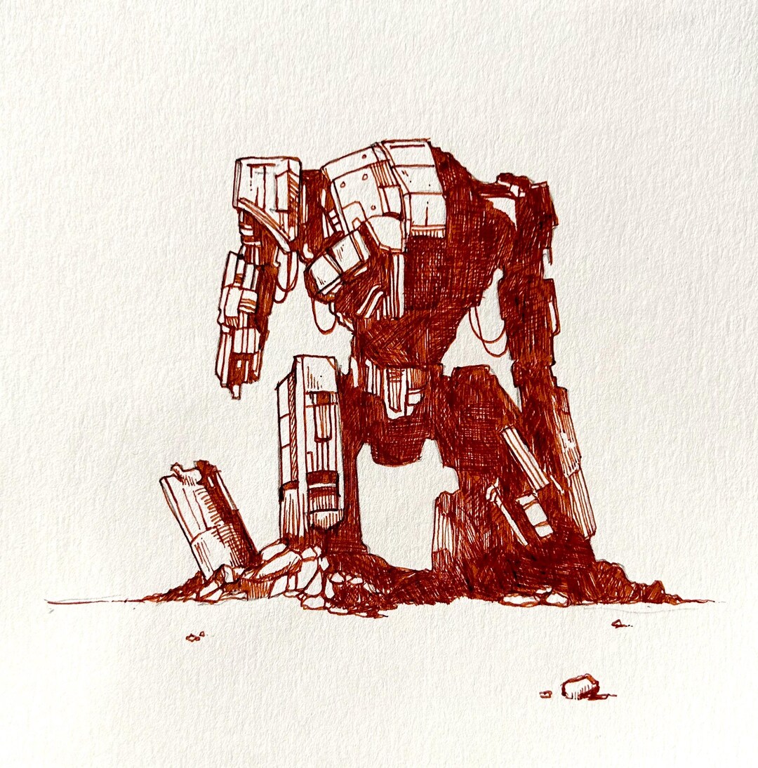 Original Ink Drawing: “rust” - Etsy