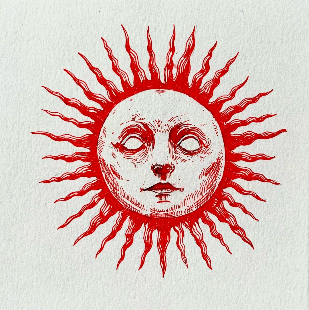 Original Ink Drawing: “SUN” - Etsy