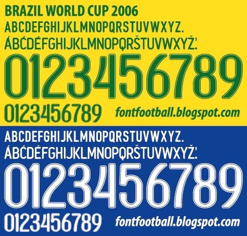 Brazil 2006 World Cup Font Set .TTF (digital Download) - Etsy