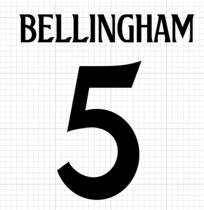 Real Madrid 2024/2025 Font Name Set .TTF Mbappe Bellingham Vini Jr ...