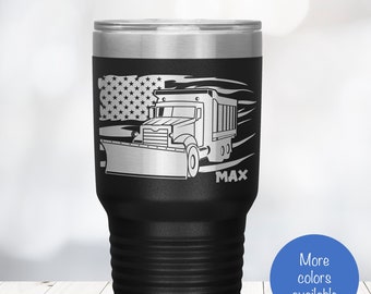 Personalized Truck Travel Cup, Truck Driver Tumbler Cup, Trucker Gift ...