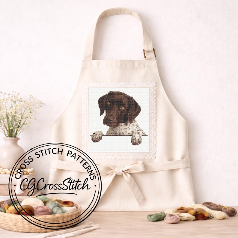 German Shorthaired Pointer Dog Cross Stitch Pattern, Cute GSP Dog Cross ...