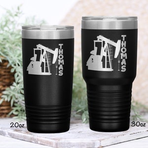Personalized Oil Rig Travel Cup, Oil Worker Drilling Cup, Drilling Rig ...