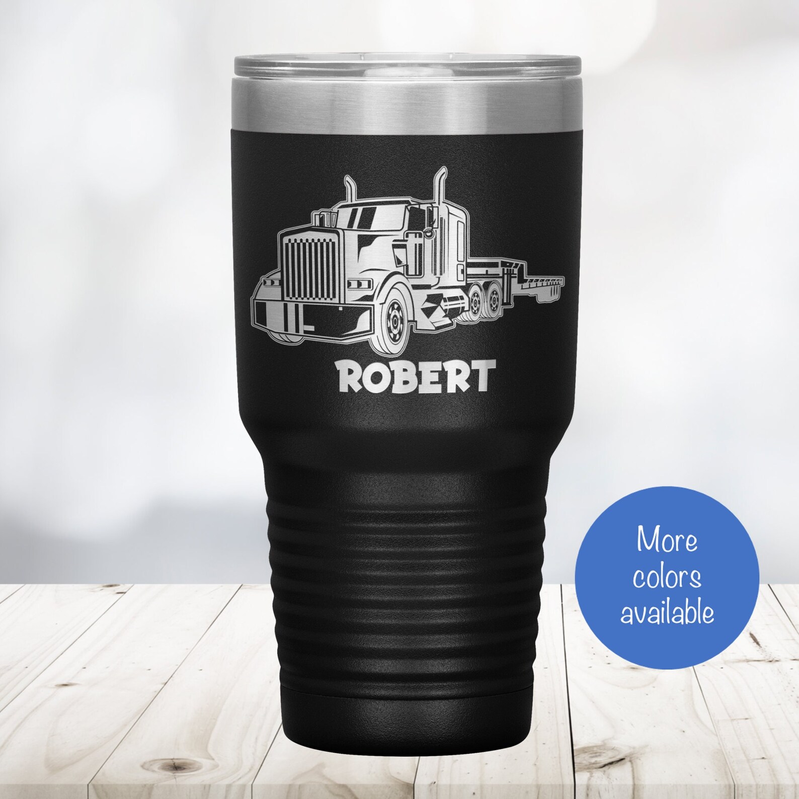 Personalized Truck Travel Cup, Flatbed Truck Driver Tumbler Cup ...