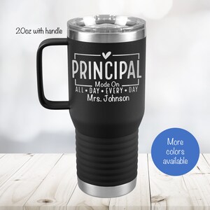 Custom School Principal Tumbler, Engraved Principal Travel Cup for ...