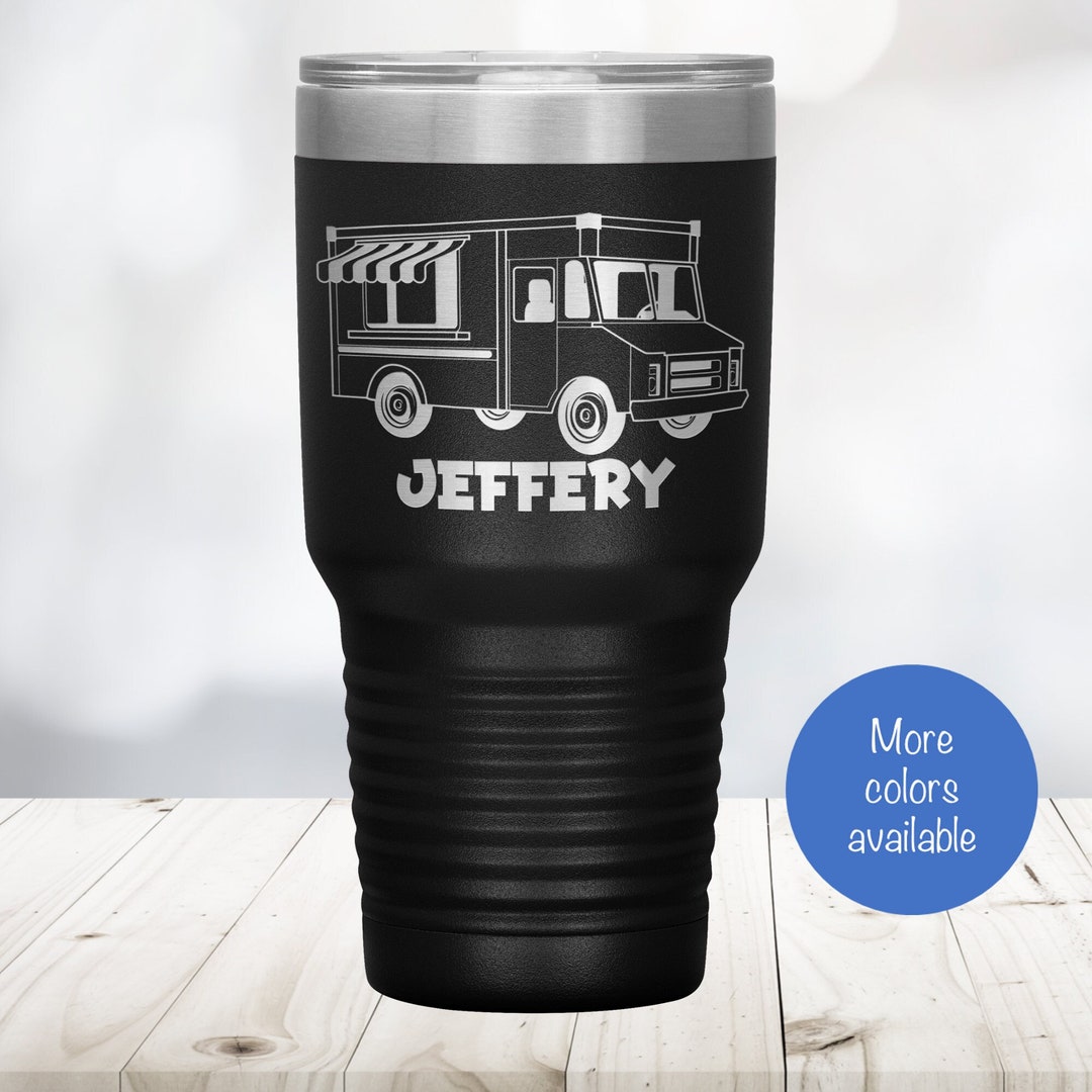 Personalized Food Truck Travel Cup Truck Driver Tumbler, Trucker Gift ...