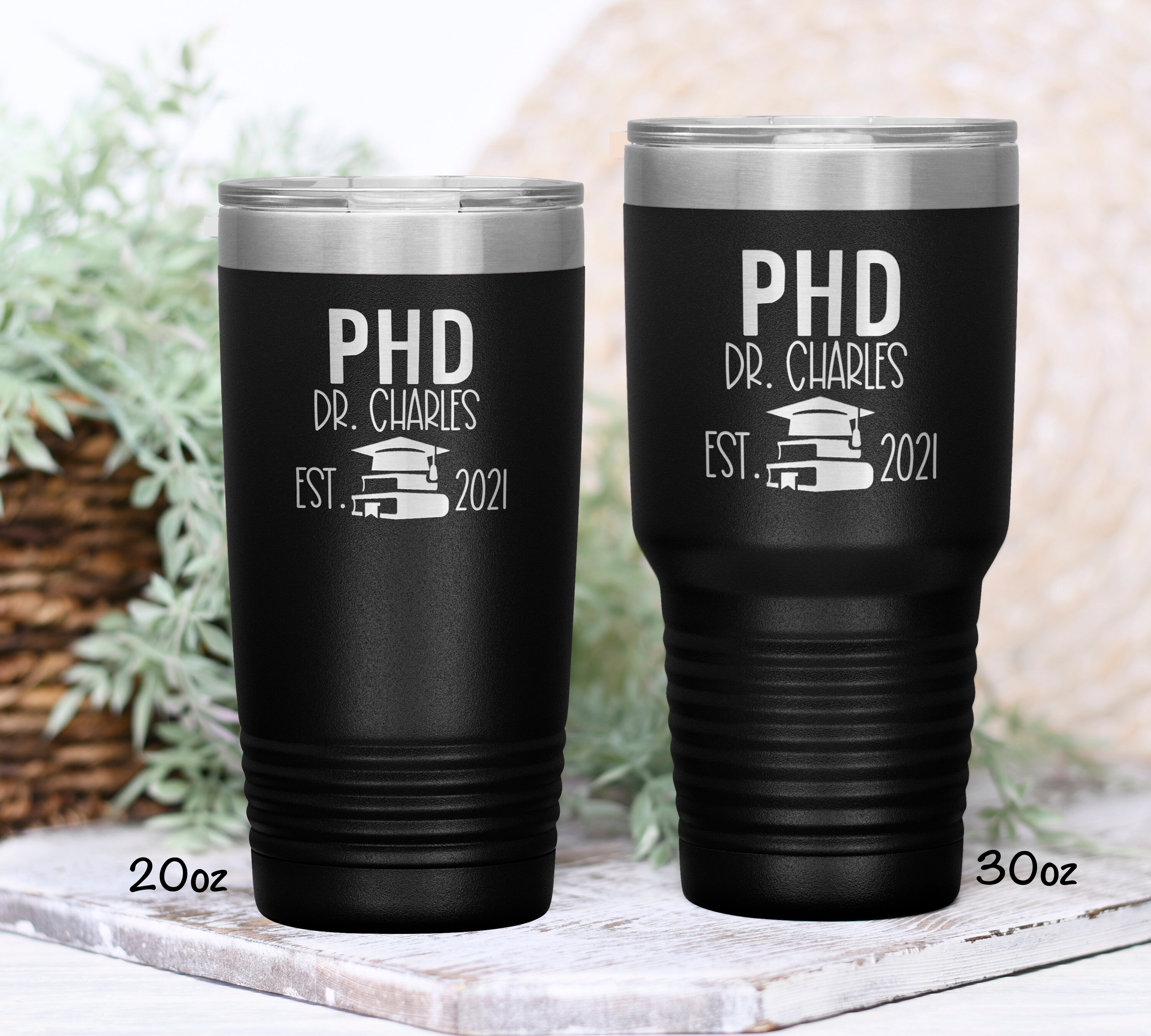 PERSONALIZED Phd Graduation Tumbler Engraved Tumbler Doctor | Etsy