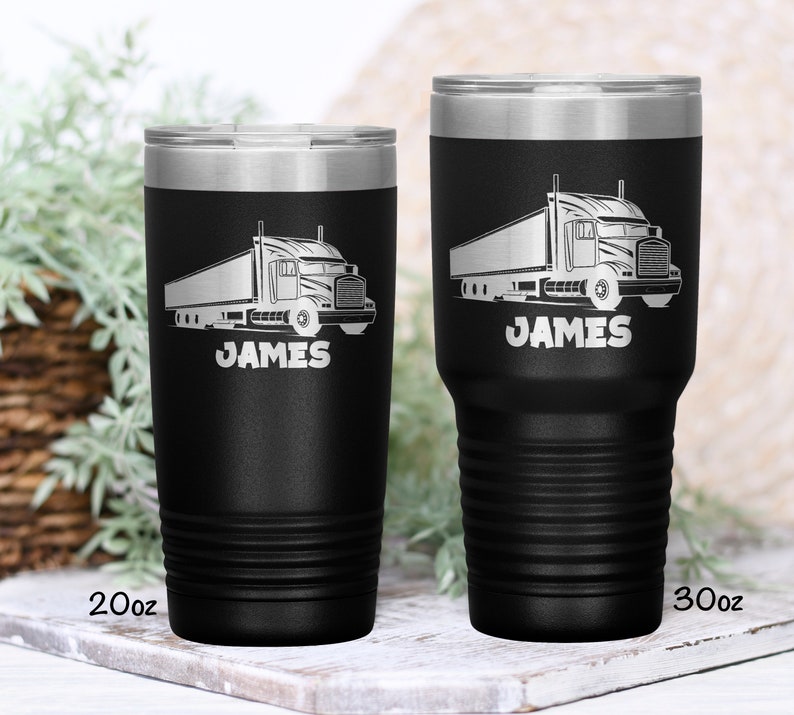 Personalized Truck Travel Cup, Truck Driver Tumbler Cup, Trucker Gift ...