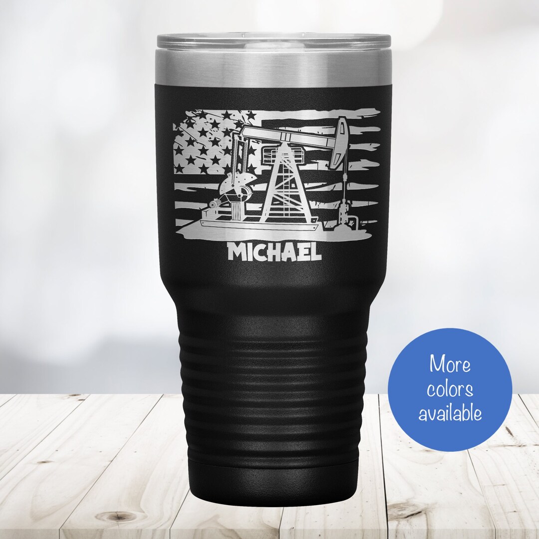 Personalized Oil Rig Travel Cup, Oil Worker Drilling Cup, Drilling Rig ...