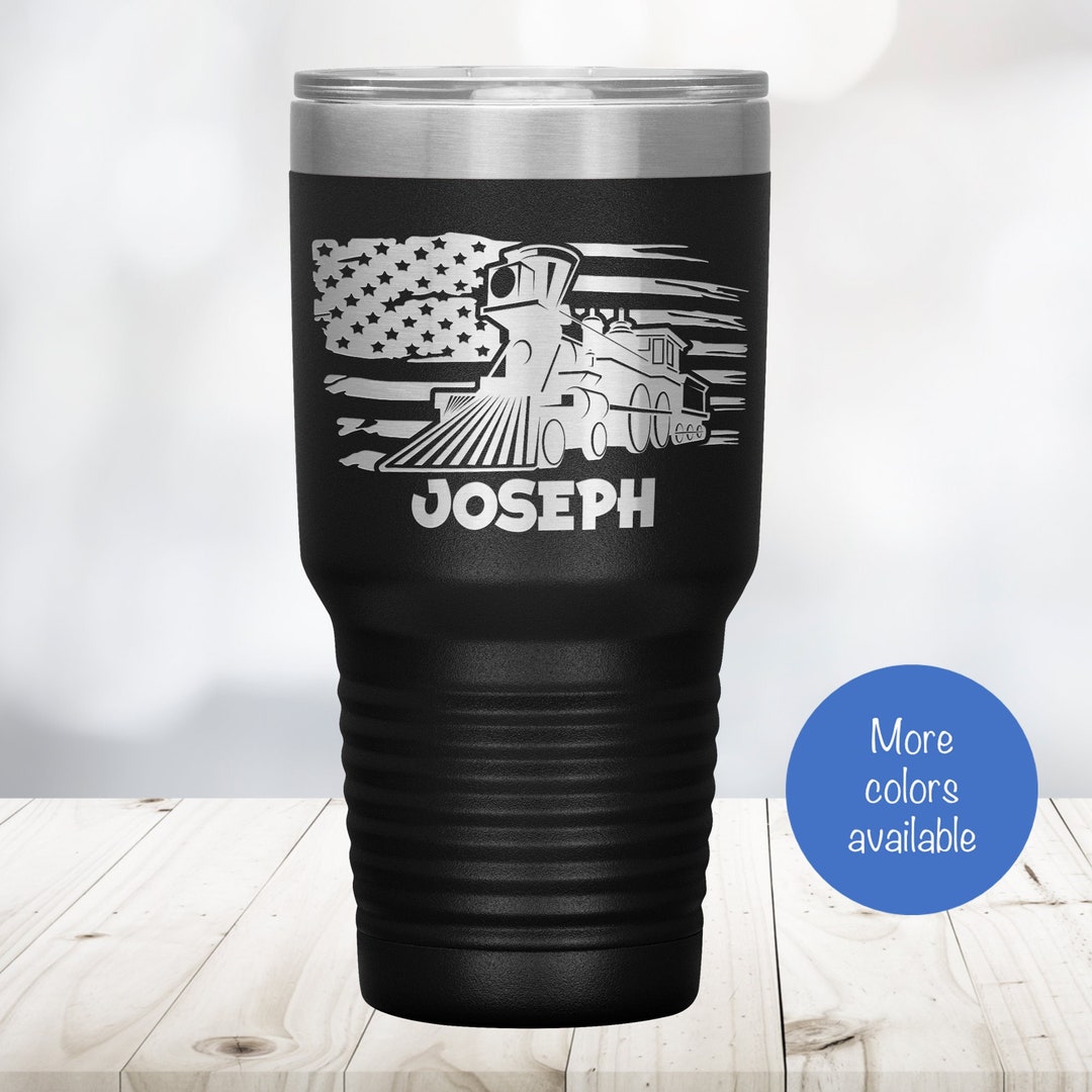 Personalized Steam Train Travel Cup Train Driver Tumbler Cup Conductor ...
