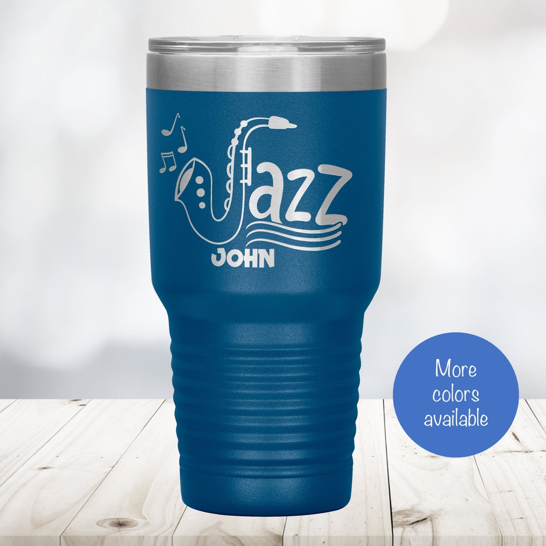 Personalized Jazz Music Travel Cup, Jazz Lover Tumbler Cup, Jazz Gift ...
