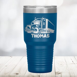 Personalized Truck Travel Cup, Truck Driver Tumbler Cup, Trucker Gift ...