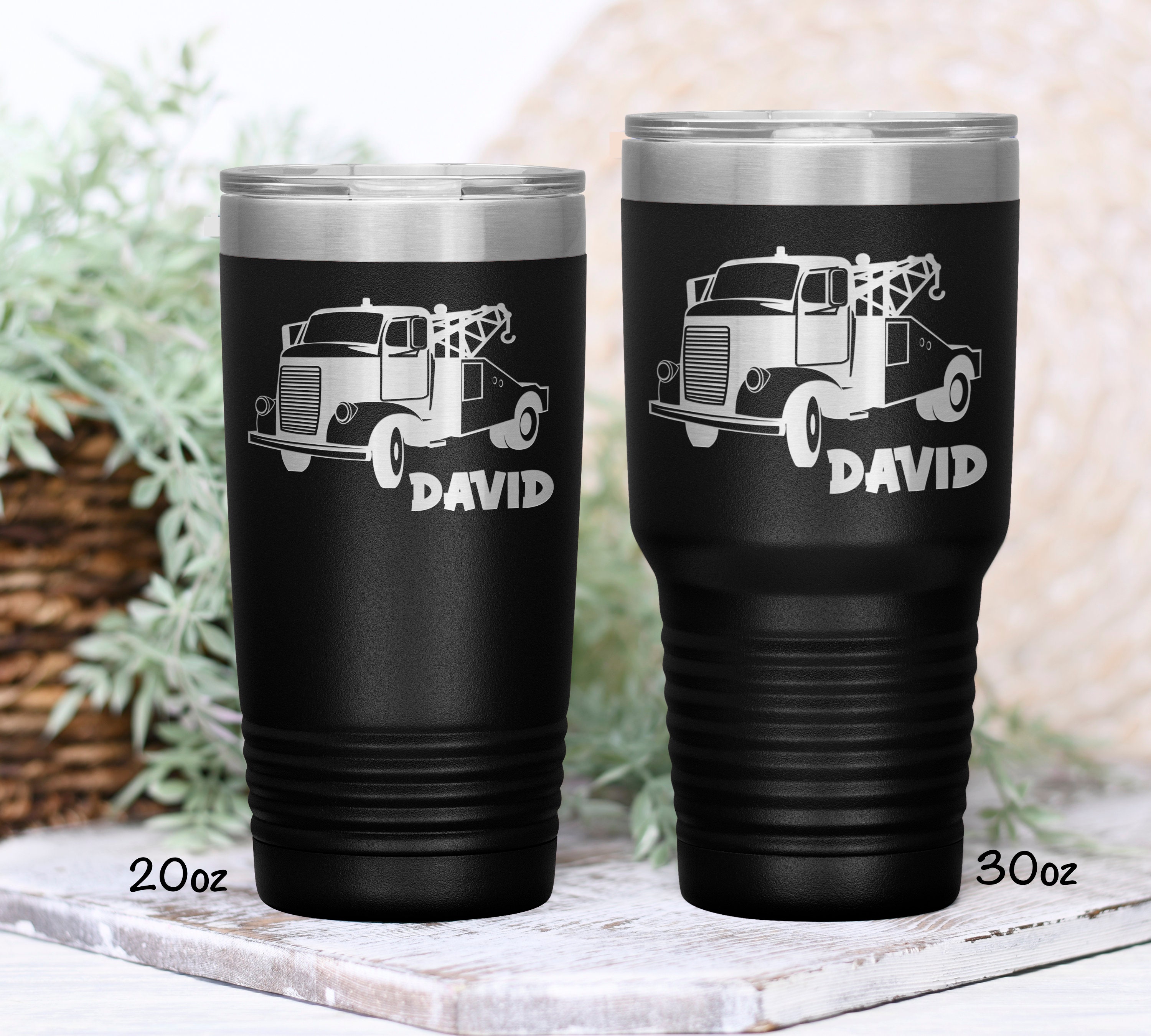 Personalized Tow Truck Travel Cup Truck Driver Tumbler Cup | Etsy