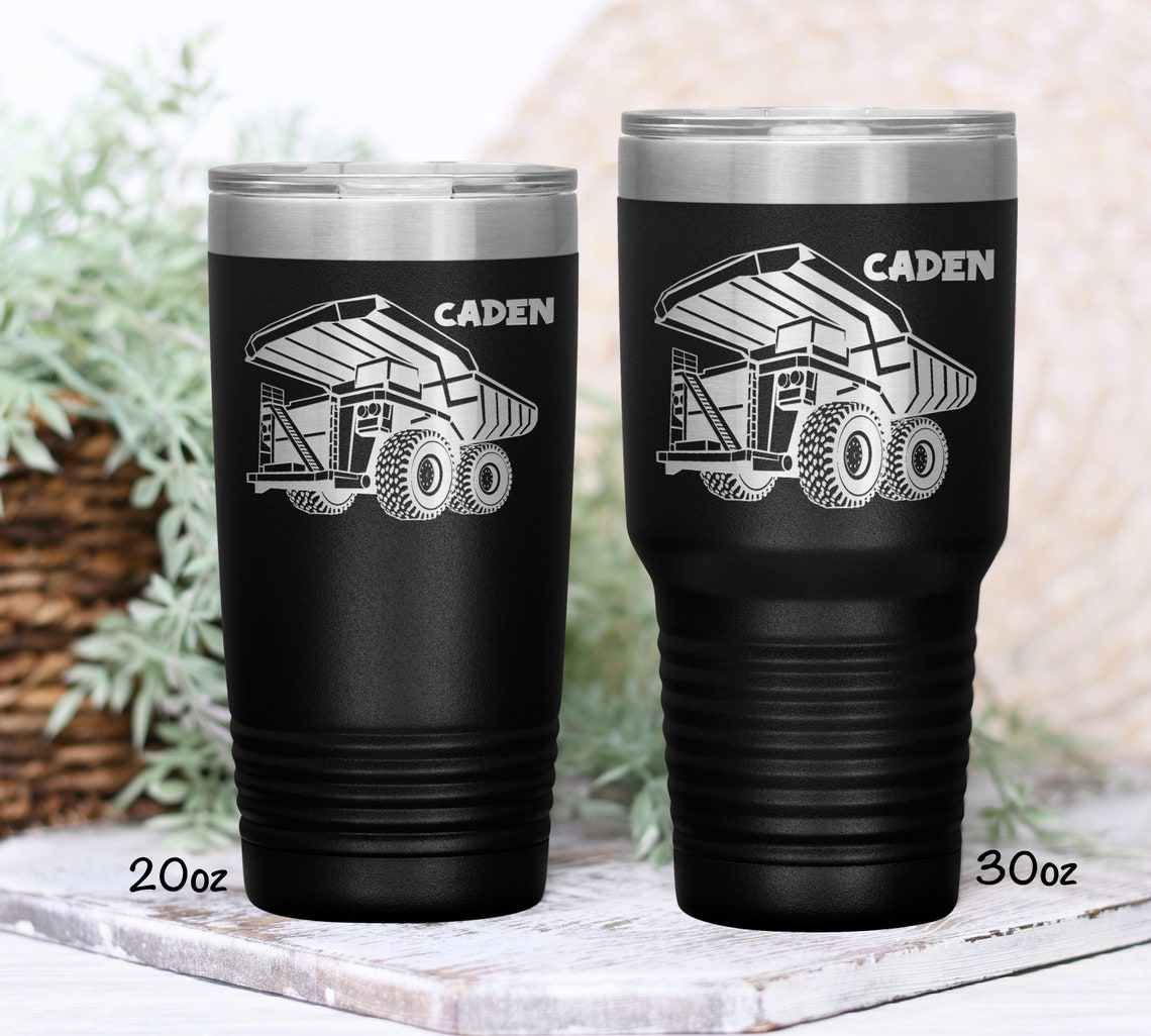 Personalized Mining Truck Travel Cup, Mine Miner Truck Driver Tumbler ...