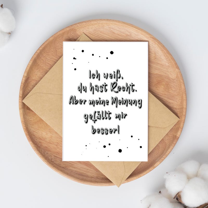 Spruch selbst keine meinung - Etsy.de