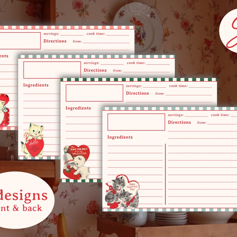 Cute Recipe Cards - Etsy