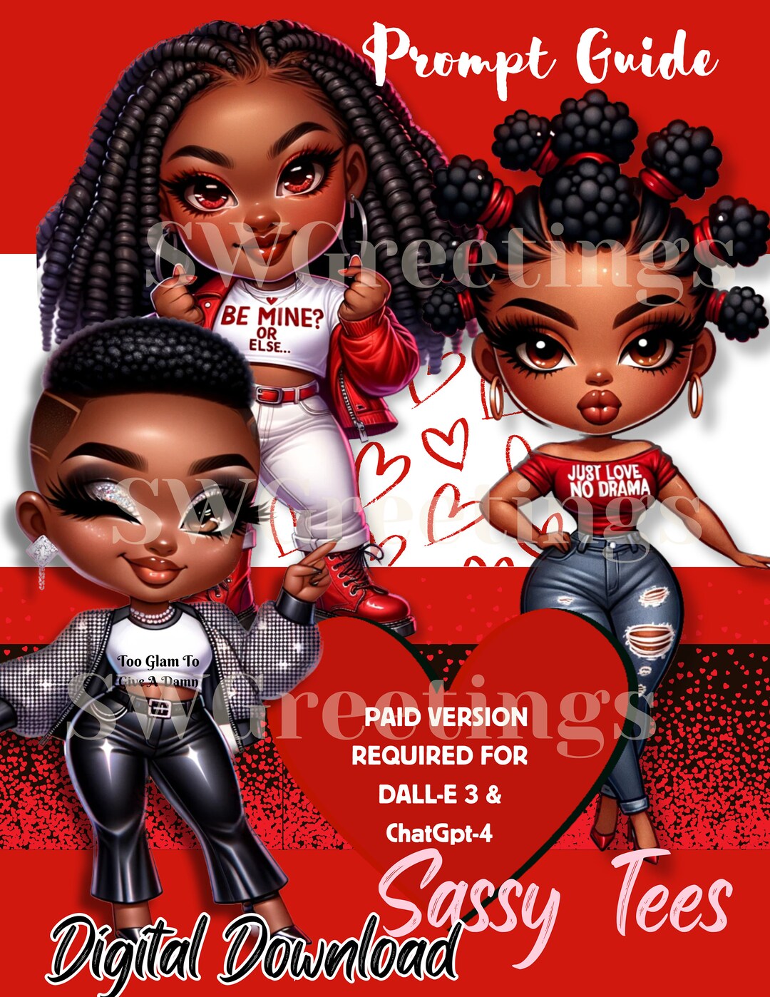 Valentine's Sassy Tees AI Prompt Guide - Etsy