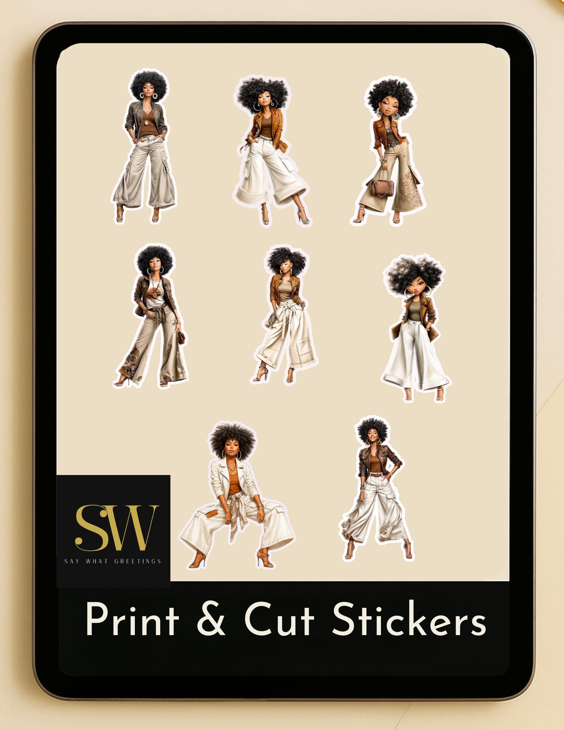 8 Downloadable Afro Chic Woman Pngs + Editable Social Templates – PLR ...