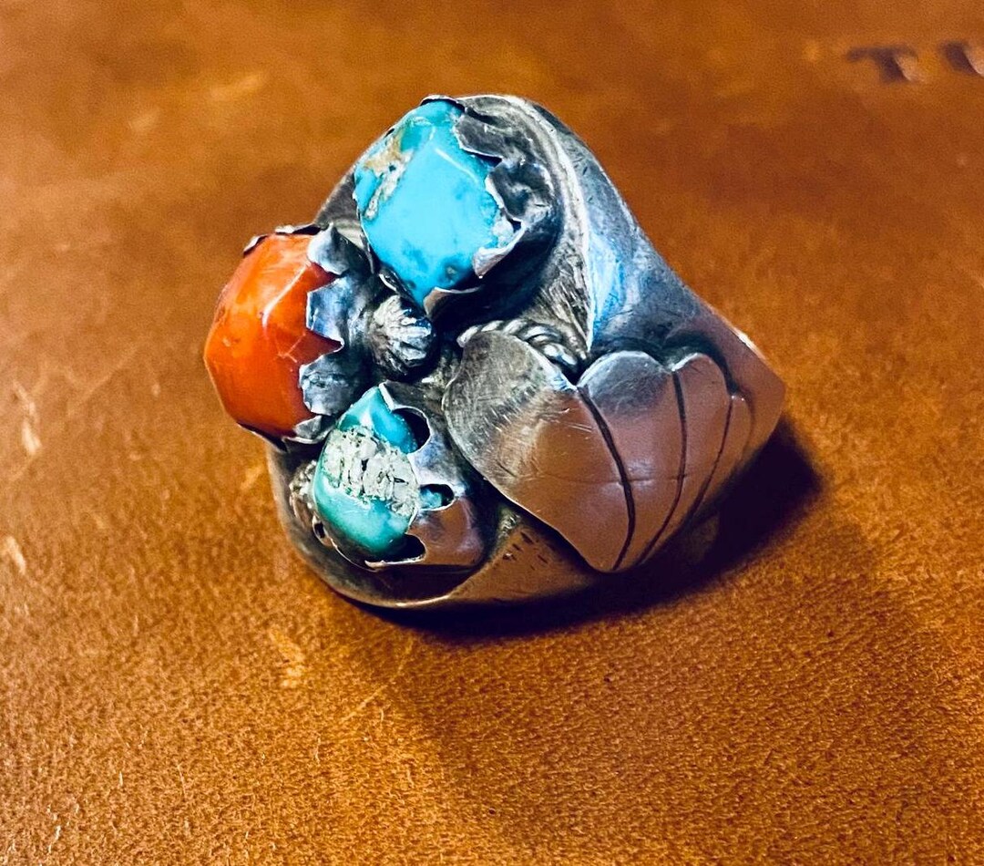 Dan Simplicio Made 1930’s Zuni Tribe Silver, Turquoise & Blood Coral ...