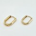 14K Solid Gold Square Hoop Earring Modern Hoops Conch Hoop - Etsy
