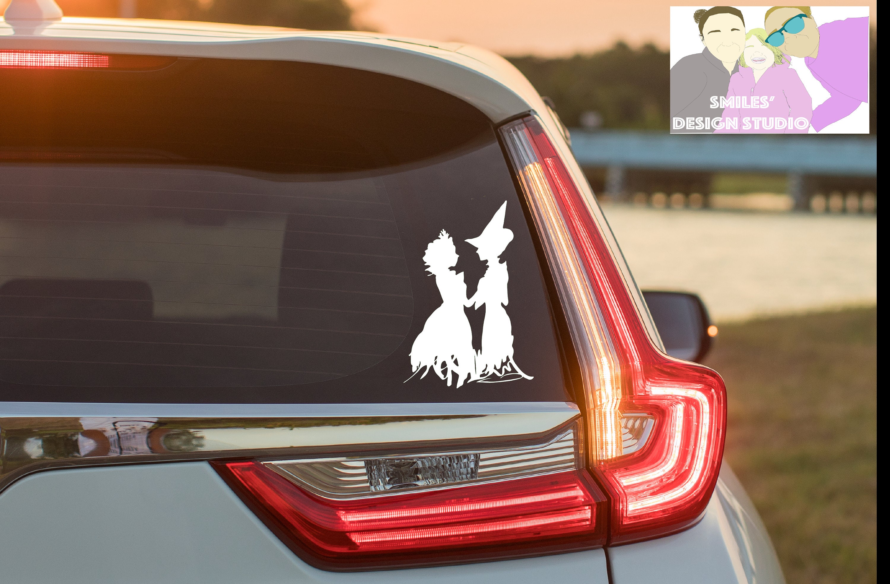 Glinda and Elphaba Wicked the Musical Logo Decal Sticker, Wicked ...