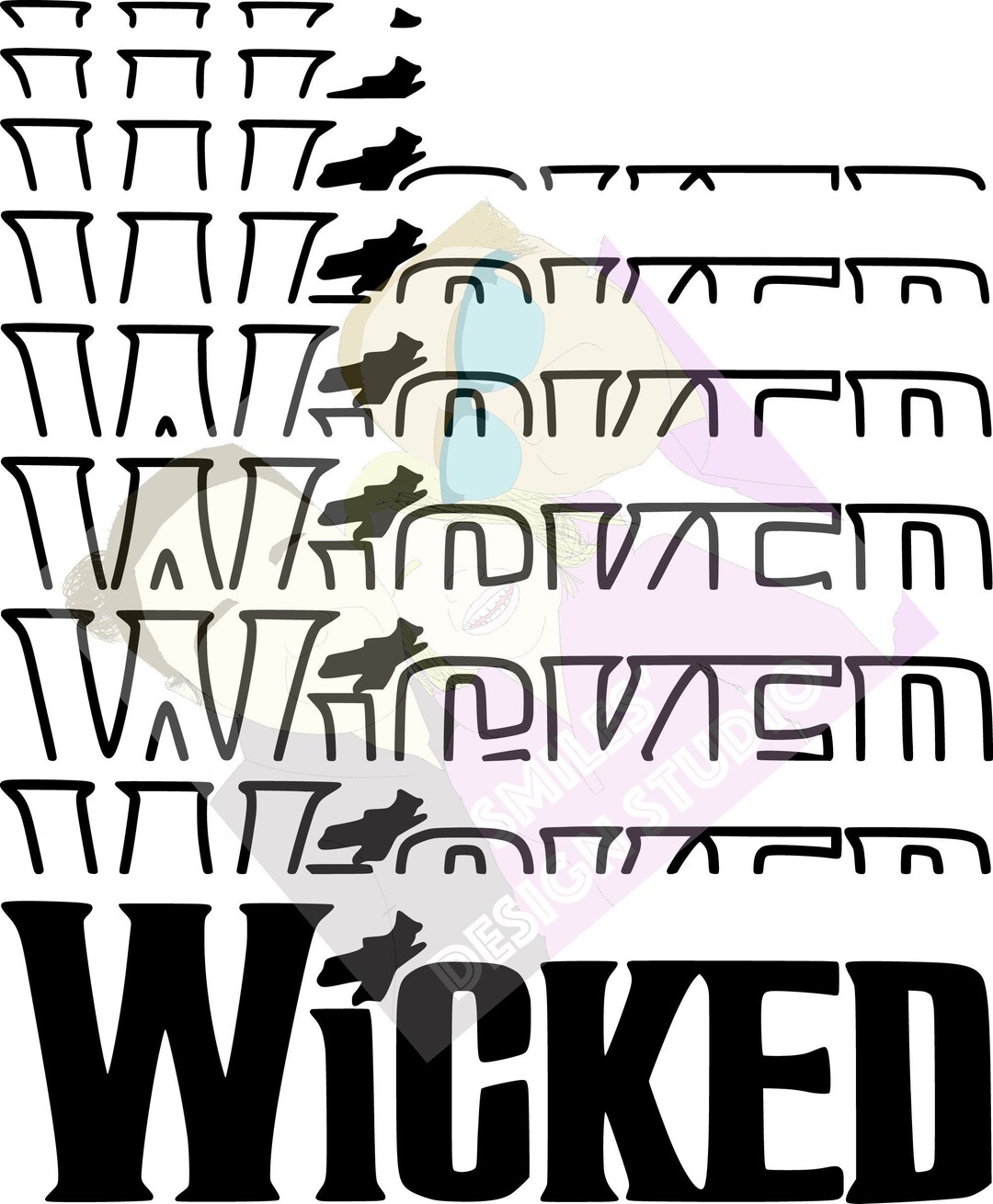Wicked Retro Logo SVG FILE ONLY Wicked the Musical - Etsy