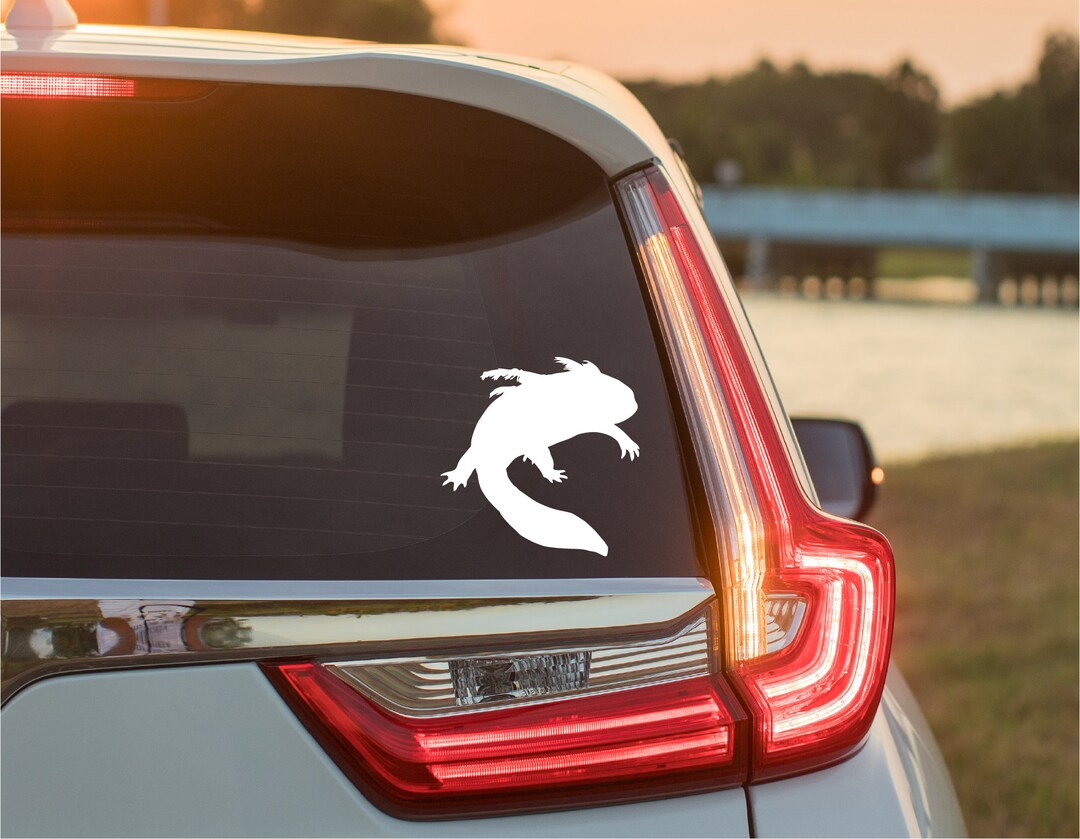 Axolotl Sticker Decal, Permanent Vinyl, Laptop Decal, Bumper Sticker ...