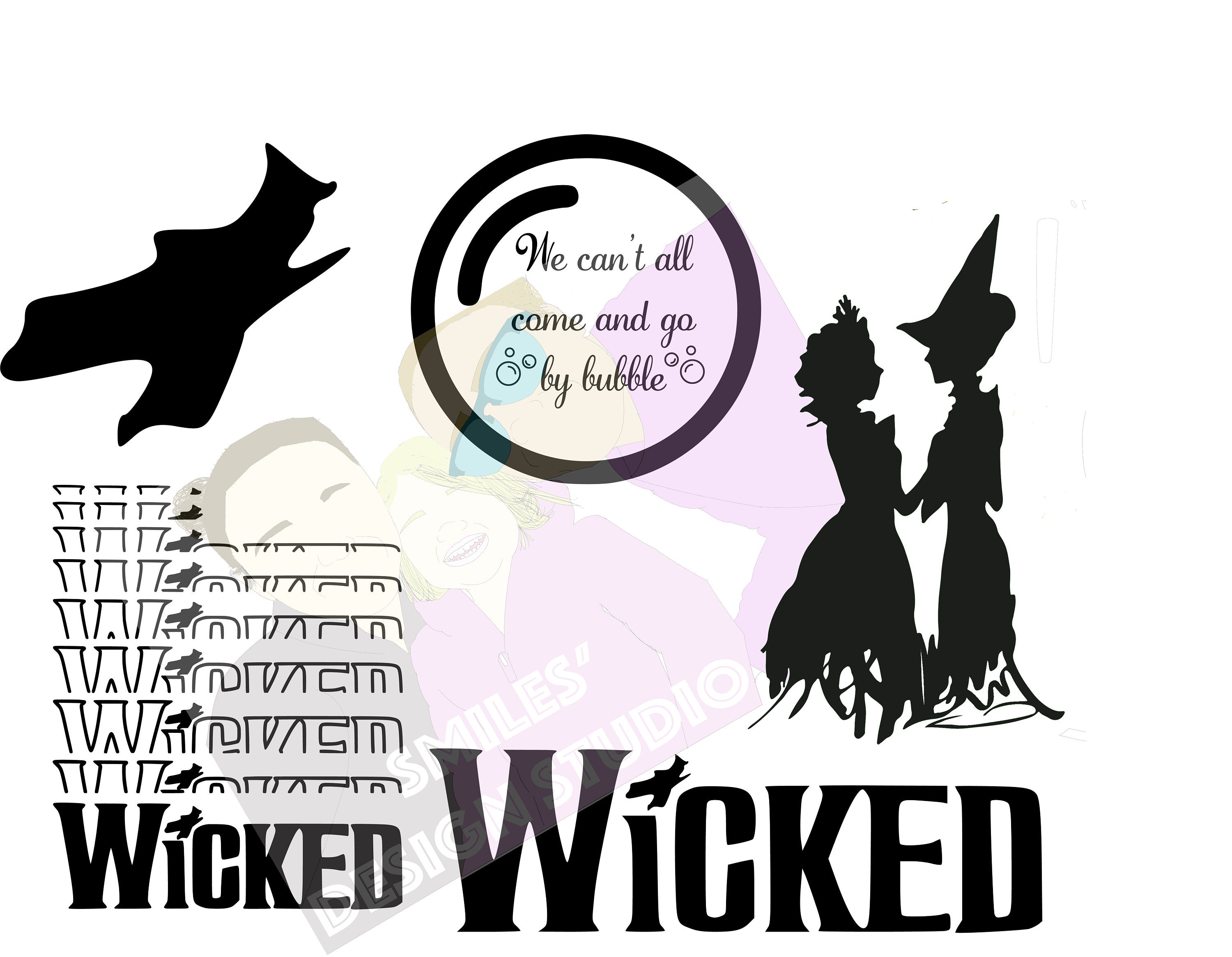 Wicked the Musical SVG Bundle SVG FILES Only Wicked the Musical Glinda ...