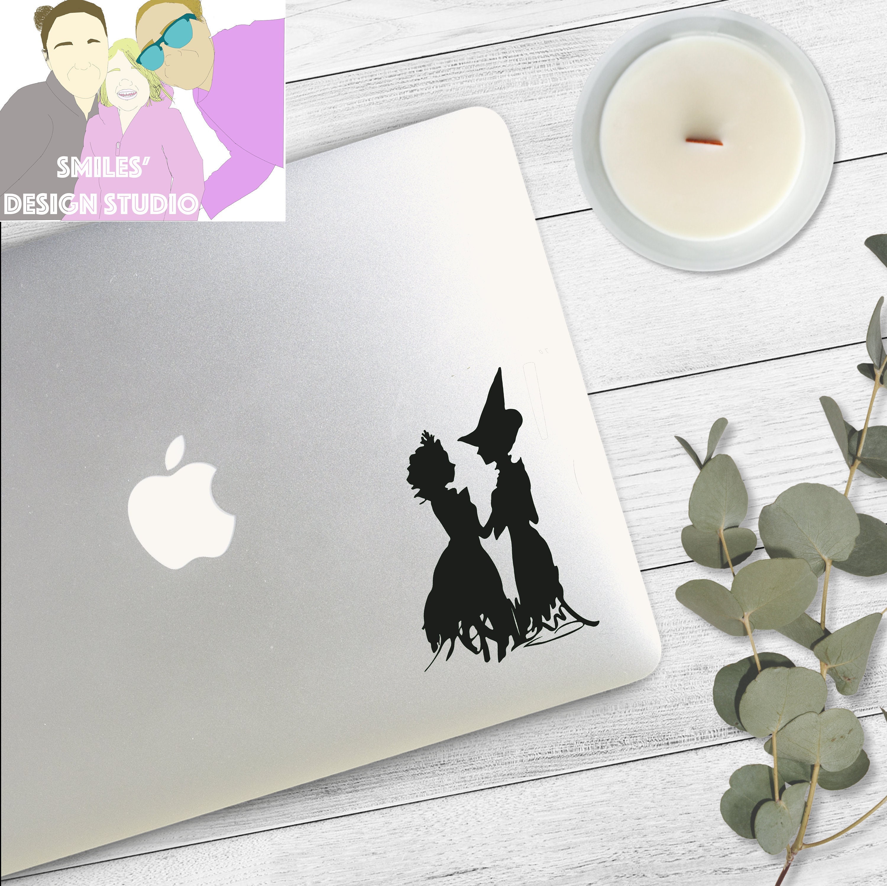Glinda and Elphaba Wicked the Musical Logo Decal Sticker, Wicked ...
