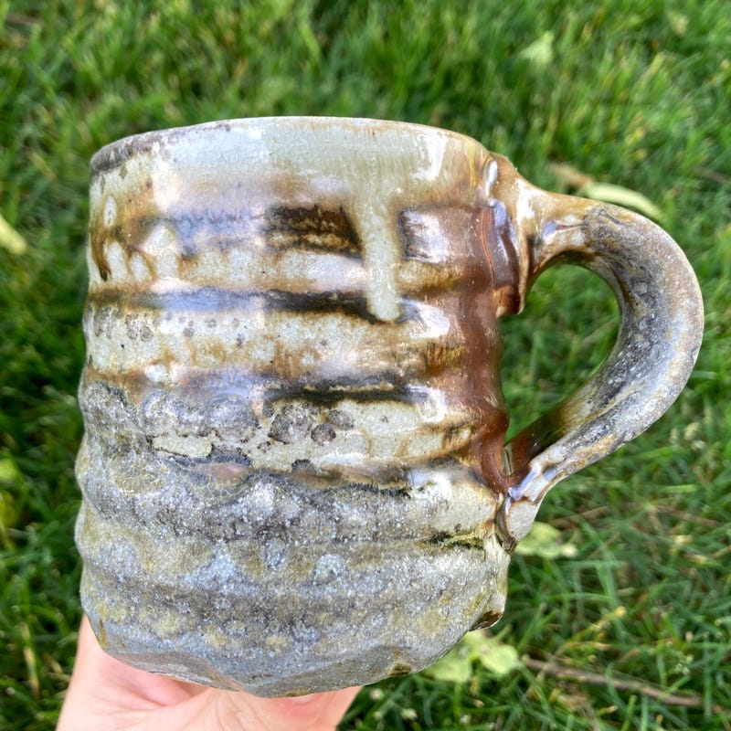 Mug With Hand Made Shino - Etsy