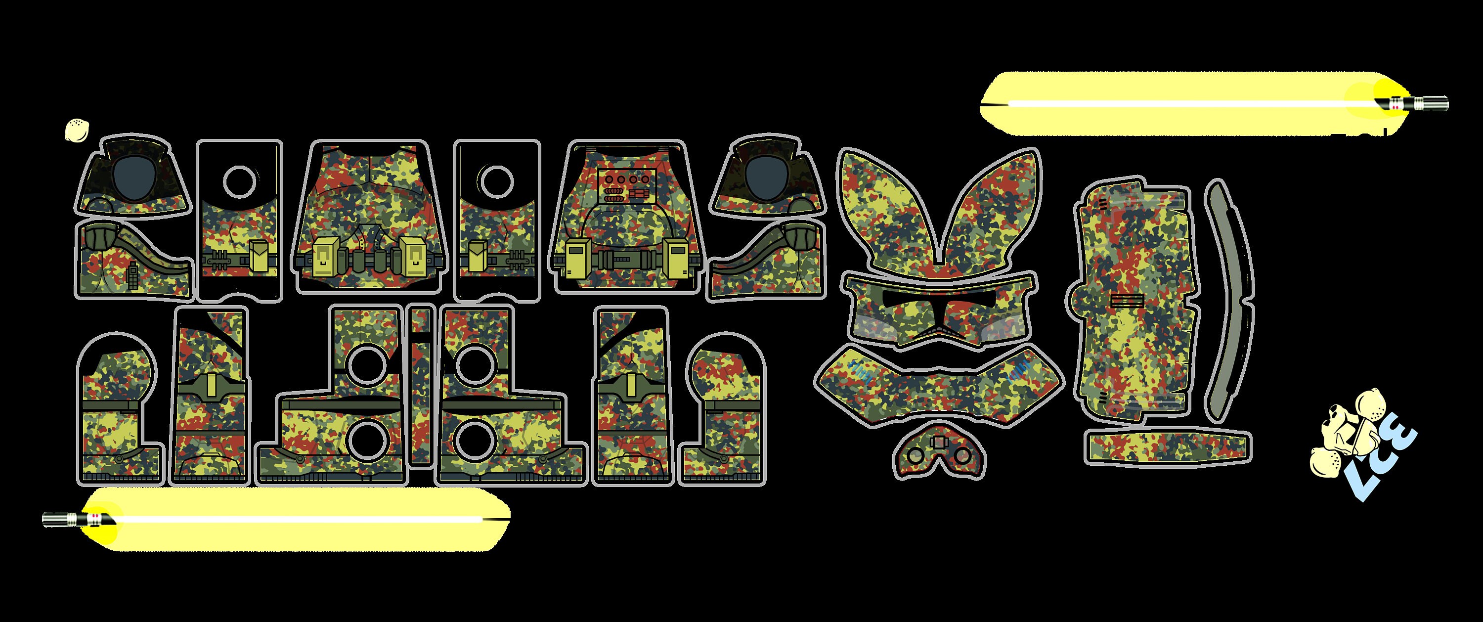 Flecktarn Trooper |> Complete Digital File Decal Download | Waterslide ...