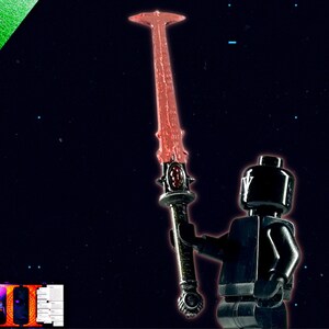 PAINTED: Red Crucible Katana Fits All Minifigures Collectible and ...