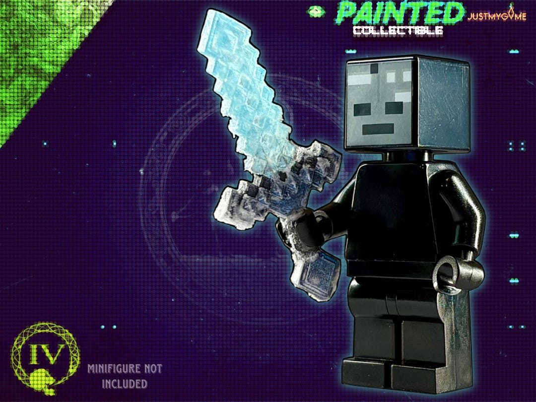 Épée Pixel Ice Biome peinte sur mesure compatible avec toutes les ...