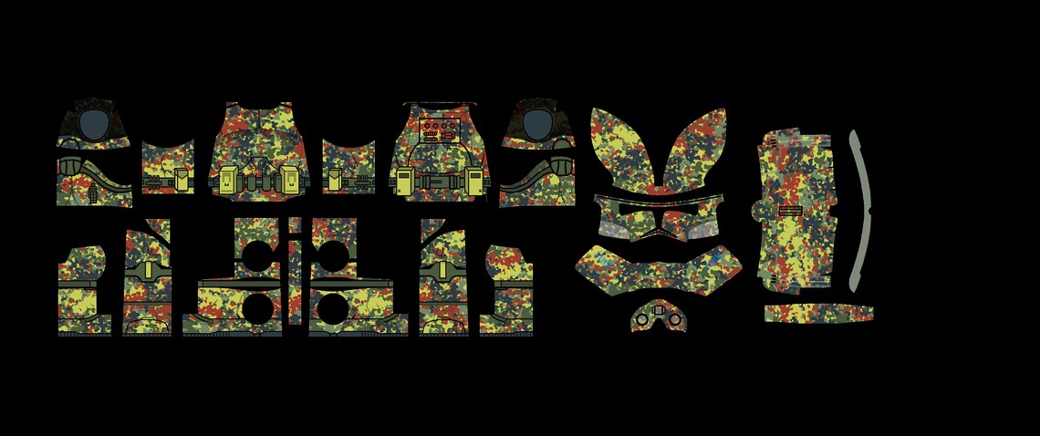 Flecktarn Trooper |> Complete Digital File Decal Download | Waterslide ...