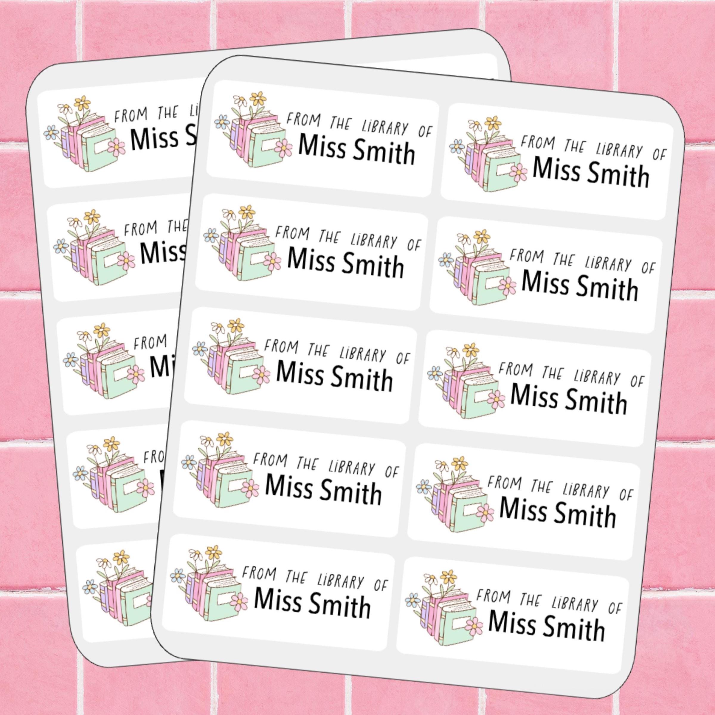Personalized Book Labels: Library Stickers, Teacher Stickers - Etsy