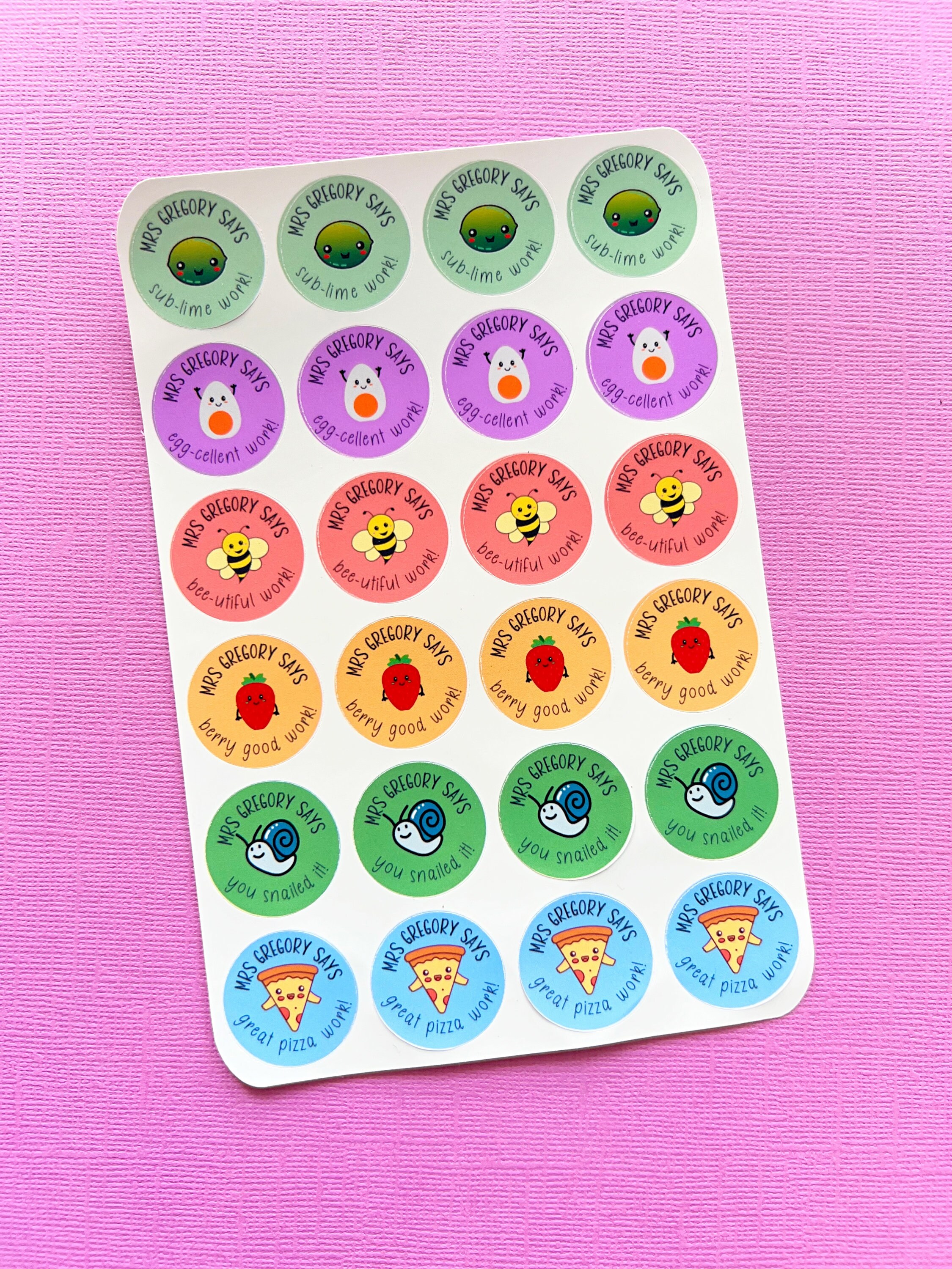 Personalised Teacher Stickers Personalised Teacher Merit - Etsy Australia