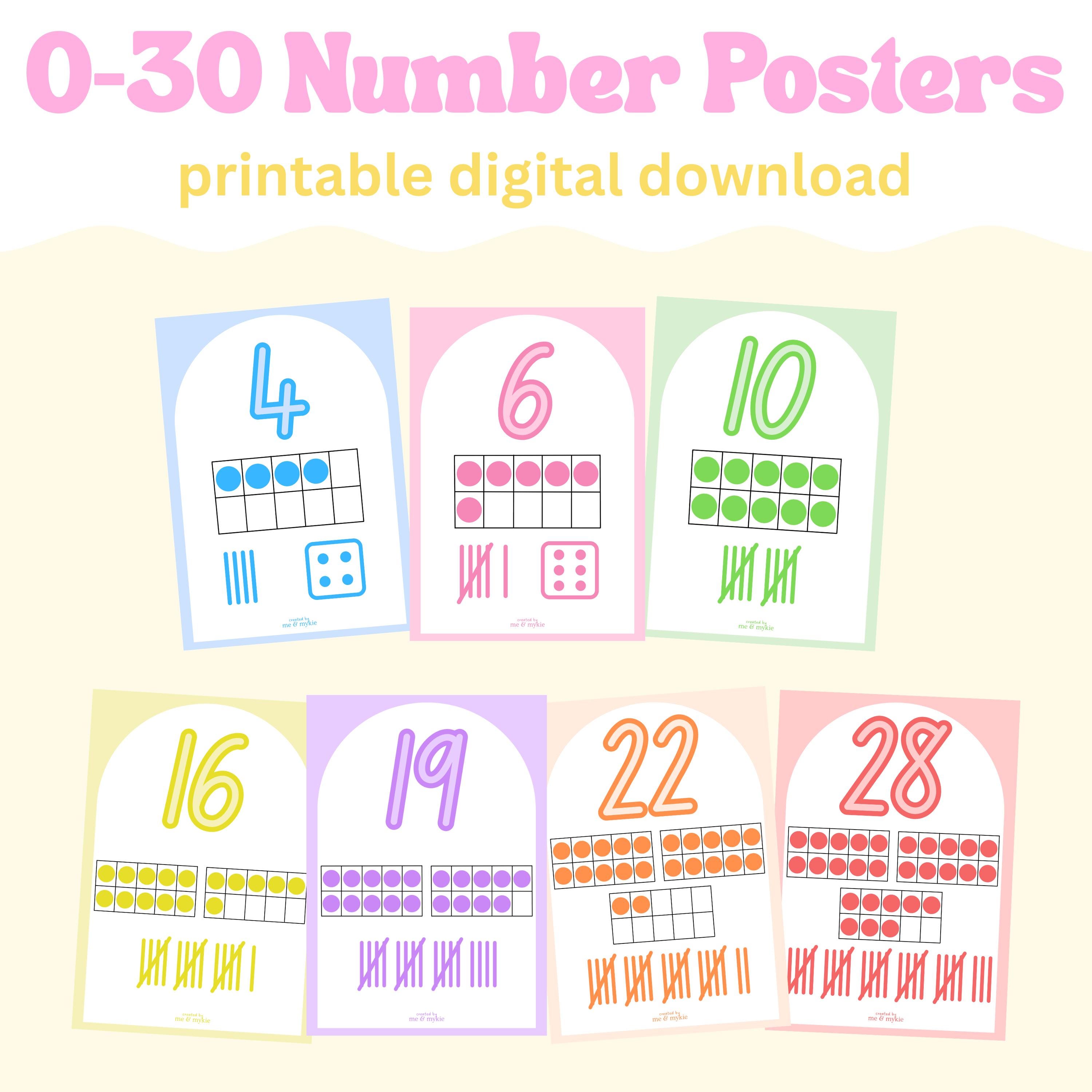 Printable Number Chart With Tally Marks and Dice Patterns | Classroom ...