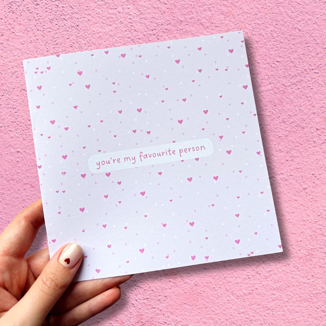 You're My Favourite Person Card Valentine's Day Card Cute Card Gift ...
